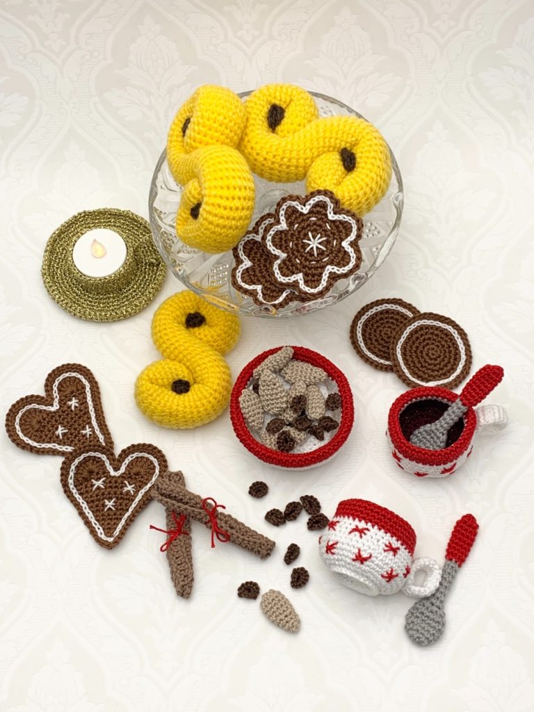 Mönster virkad Glögg & Lussefika - EllenKantarellen