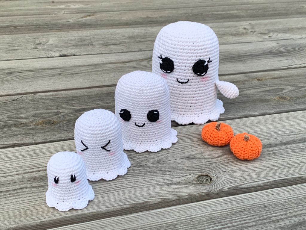 Mönster virkad Spökfamilj - EllenKantarellen